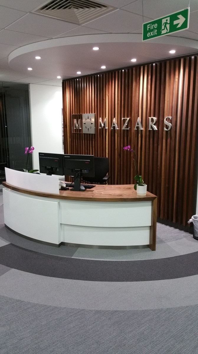 Walnut Reception Desk